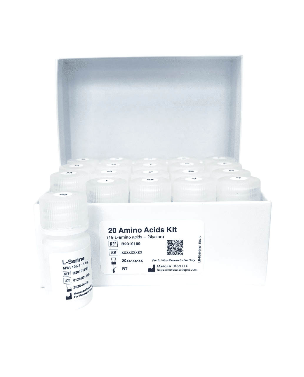20 Amino Acids Kit (19 L-amino acids + Glycine) - Molecular Depot